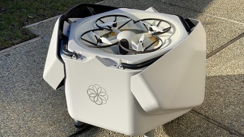 Flying robots with an overview - the Beehive security drone system